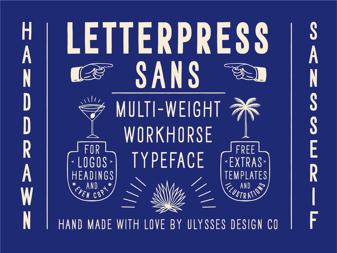 Letterpress Sans Font Regular— Free Vintage-Inspired Typeface Download ...