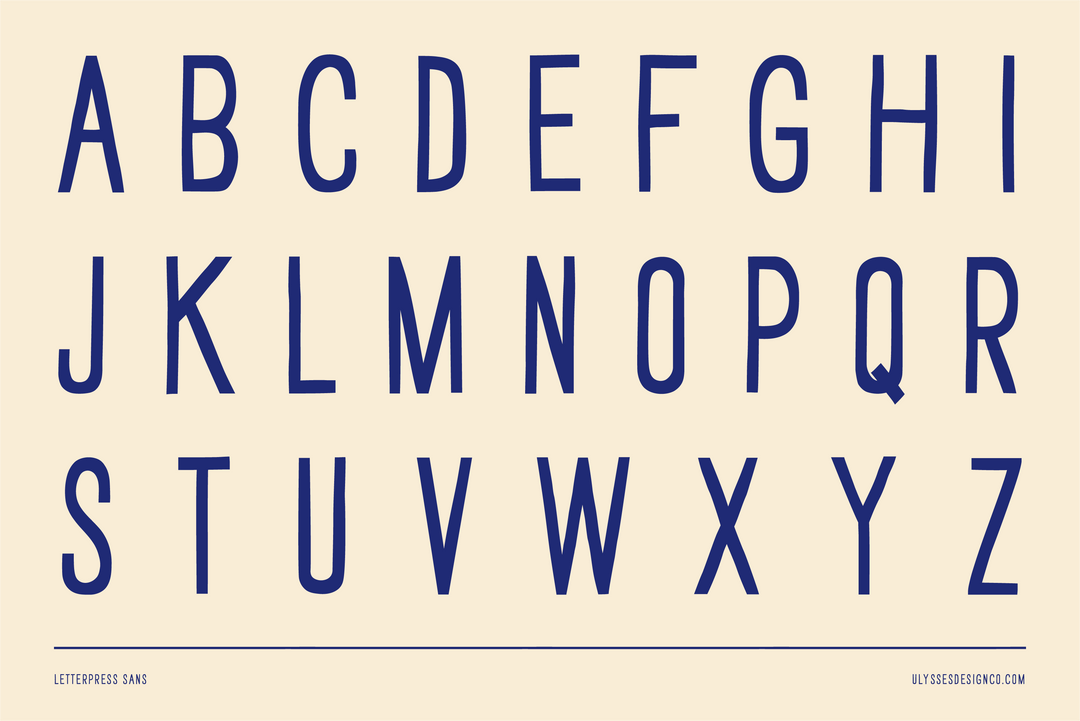 Letterpress Sans Font Regular— Free Vintage-Inspired Typeface Download ...