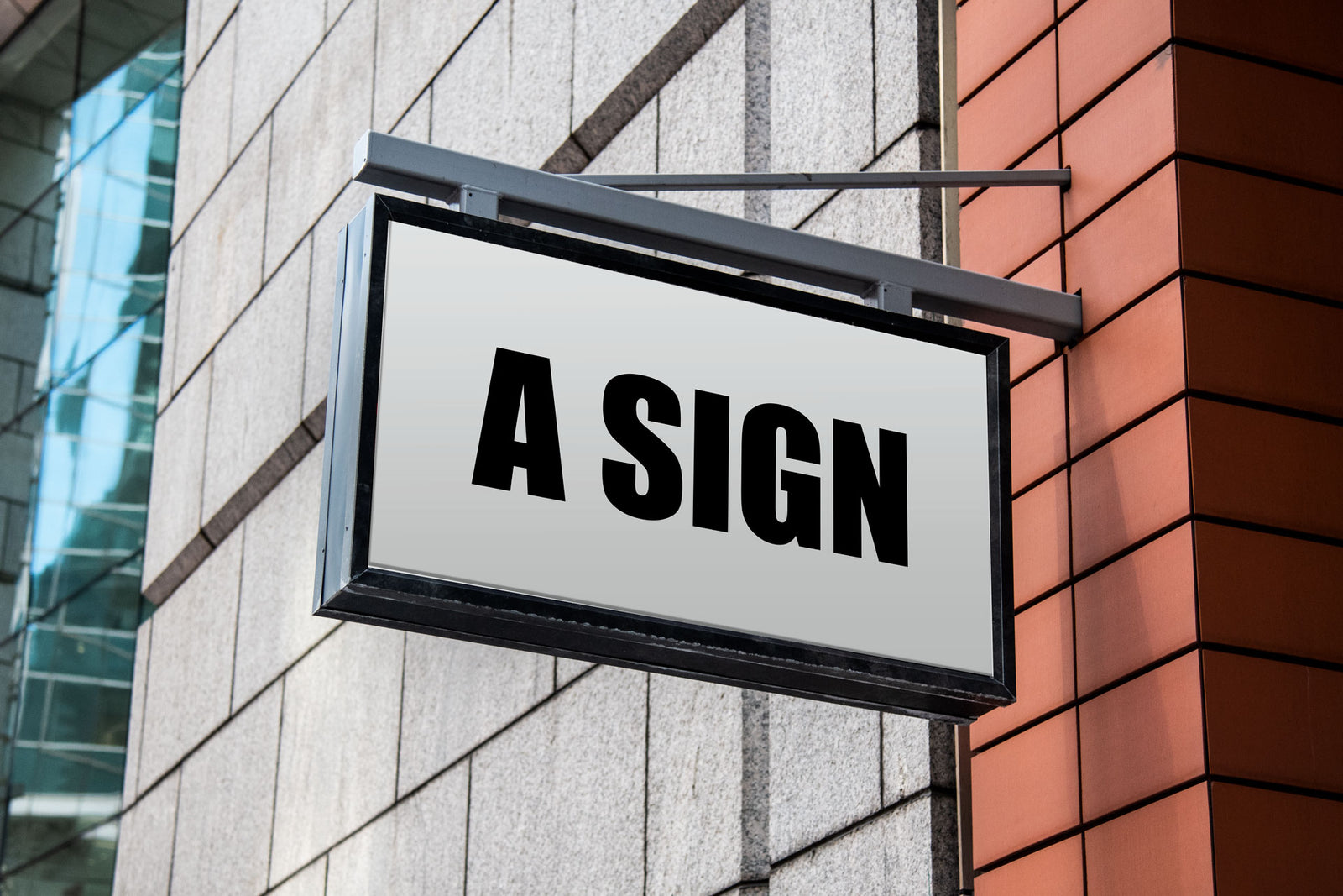 Rectangle Store Sign Mockup – House of Mockups