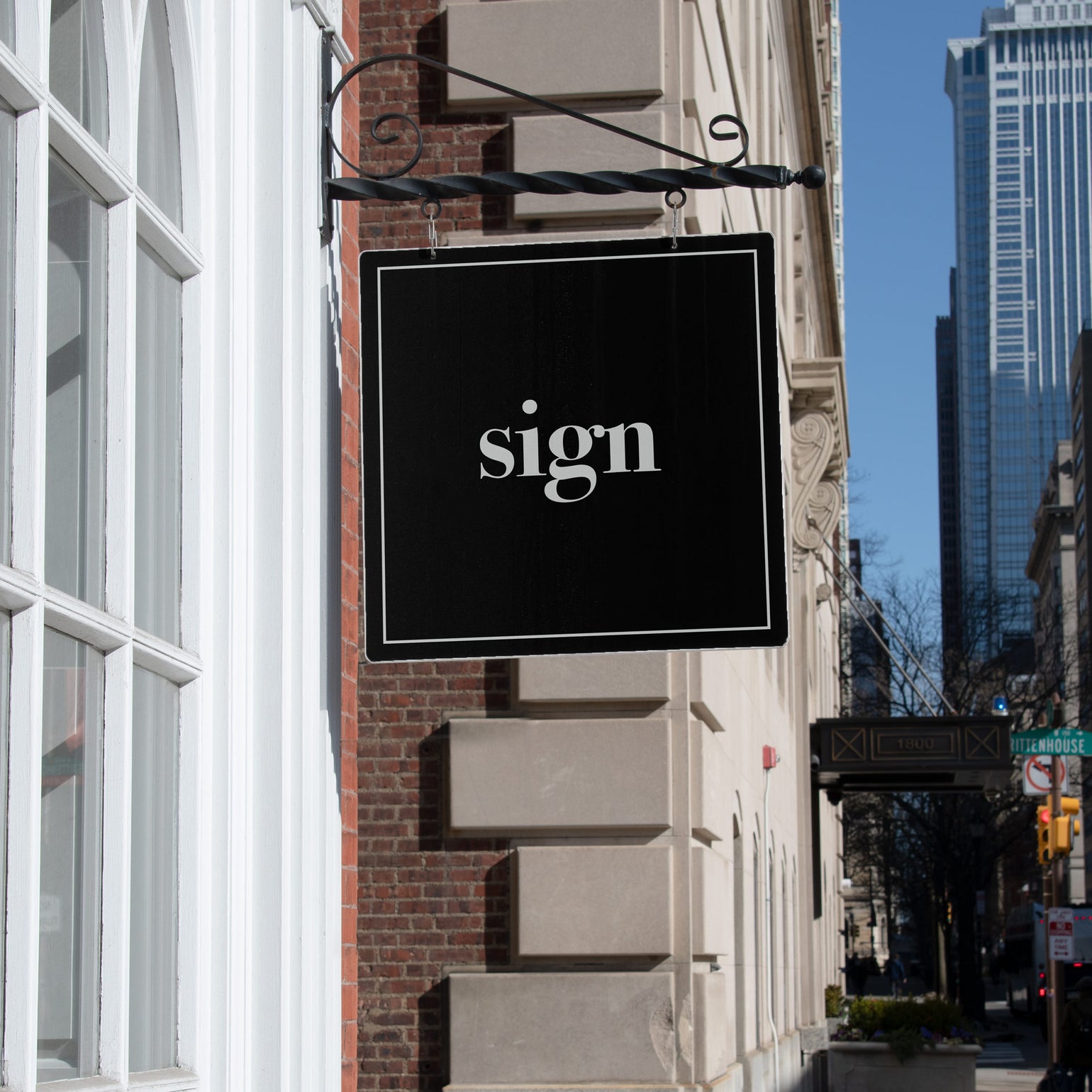 Free Square Store Sign Mockup | Realistic Retail Signage PSD – House of ...